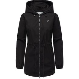 Outdoorjacke Ragwear "Outdoorjacke Monadissimo B", Damen, Gr. L, schwarz, Obermaterial: 65% Polyester PES. 35% Baumwolle CO. Obermaterial: Futter: 100% Polyester PES., Jacken Outdoorjacke