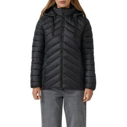 Outdoorjacke s.Oliver, Damen, Gr. 36, schwarz, Steppware, Obermaterial: 100% Polyester. Futter: 100% Polyester, unifarben, slim fit normal, elastischer Bund, Jacken Outdoorjacke, mit abnehmbarer Kapuze