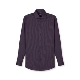 Businesshemd OLYMP "OLYMP Luxor, modern fit, Global Kent", Herren, Gr. 39, Normaler Arm, lila (mauve), 100% Baumwolle, Hemden