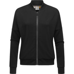 Sweatjacke Ragwear "Sweatjacke Doron", Damen, Gr. 4XL, schwarz, Obermaterial: 67% Polyester PES. 28% Viskose CV. 5% Elasthan EL., Sweatjacken Sweatjacke