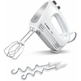 Bosch Handmixer "CleverMixx MFQ24200, Edelst. R&uuml;hrbesen/Knethaken, 4 Stufen, wei&szlig;", bunt (wei&szlig;, silberfarben), B:20cm H:15,3cm T:7,3cm, Mixer, Auswurftaste, leichtes Geh&auml;use, Made in Europe, Handmixer