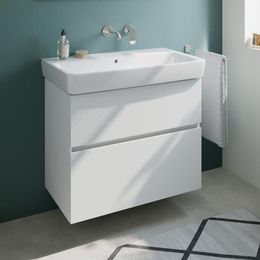 Geberit Renova Plan Waschtisch, evineo ineo5 evo Unterschrank B: 85 cm, 2 Ausz&uuml;ge, mit Griffmulde,, 501700001+BE0989WM,