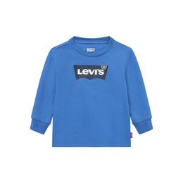 Langarmshirt LEVI'S KIDS "BATWING TEE", Jungen, Gr. 9M74, star sapphire, Single Jersey, Obermaterial: 100% Baumwolle, bedruckt, Basic schmal h&uuml;ftlang, Rundhals, Rippb&uuml;ndchen, Shirts Langarmshirt, UNISEX