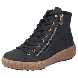 Winterboots Rieker, Damen, Gr. 36, schwarz, Lederimitat, Schuhe Winterboots, mit herausnehmbarer Textileinlage