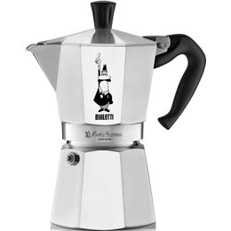 Espressokocher Bialetti "Moka Express", grau (aluminiumfarben, schwarz), 0,27 l, 6, Kaffeemaschinen, Espressokocher, Aluminium
