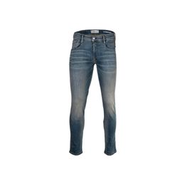 Skinny-fit-Jeans Replay "Jeans Hyperflex Stretch ANBASS", Herren, Gr. 29, N-Gr, blau (hellblau), Obermaterial: 91% Baumwolle CO. 6% Elastomultiester ELE. 3% Elasthan EL., Jeans Skinny-fit-Jeans