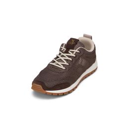 Marc O'Polo MARC O'POLO Damen Sneaker "aus edlem Rindleder und Mesh-Einsatz", Gr. 36burnt coffee, Obermaterial: 82% Polyester, 18% Leder, unifarben, Schuhe