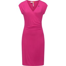 Etuikleid Ragwear "Sommerkleid Crupi", Damen, Gr. L, N-Gr, pink (magenta), Obermaterial: 95% Viskose CV. 5% Elasthan EL., Kleider Etuikleid