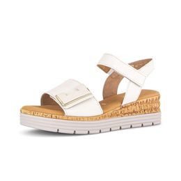 Plateausandaletten Gabor "Plateau Sandale", Damen, Gr. 37,5, creme, Schuhe
