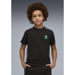 T-Shirt Puma "ACTIVE SPORTS SMALL GRAPHIC TEE B", Jungen, Gr. 128, Puma schwarz, Jersey, Obermaterial: 100% Baumwolle, bedruckt, regular fit normal, Rundhals, Shirts T-Shirt, Regular Fit, Kurzarm, f&uuml;r Jugendliche, mit Print-Applikation