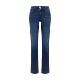Straight-Jeans Mustang "Damen Style Crosby Relaxed Straight", Damen, Gr. 33, L&auml;nge 32, blau 701, 99% Baumwolle, 1% Elasthan, unifarben, straight fit, Jeans Straight-Jeans