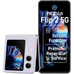 NUBIA Smartphone "Flip 2", Energieeffizienz: C, lila (lila lila), 256 GB, Mobiltelefone, Smartphone