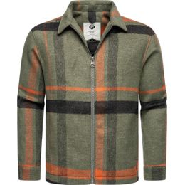 Outdoorjacke Ragwear "&Uuml;bergangsjacke Azzte Check", Herren, Gr. M, gr&uuml;n (schwarz olive), Obermaterial: 100% Polyester PES. Obermaterial: Futter: 100% Polyester PES. 100% Polyester PES., Jacken Outdoorjacke