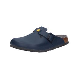 Pantolette Birkenstock "Boston ESD", Damen, Gr. 41, blau, Obermaterial: 100% Rindsleder Leather cow., Schuhe Pantolette