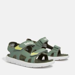 Sandale Timberland "PERKINS ROW BACKSTRAP SANDAL", M&auml;dchen, Gr. 35, gr&uuml;n (light gr&uuml;n), Synthetik, Schuhe Sandale, mit Klettverschlu&szlig;