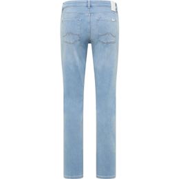 Straight-Jeans Mustang "Damen Style Crosby Relaxed Straight", Damen, Gr. 27, L&auml;nge 34, 201 hellblau, 80% Baumwolle, 15% Lyocell, 4% Elastomultiester, 1% Elasthan, unifarben, straight fit, Jeans Straight-Jeans