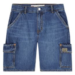 Cargoshorts LEVI'S KIDS "DENIM CARGO SHORTS", Jungen, Gr. 16 (176), N-Gr, tumbleweed, Denim/Jeans, Obermaterial: 100% Baumwolle, unifarben, regular fit ca. Mitte Oberschenkel, Hosen, mit Cargo Taschen