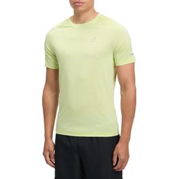 Laufshirt Energetics "HE.-T-SHIRT AILO SHORT SLEEVE M", Herren, Gr. XXL, gelb (melange, gr&uuml;n lime, g), Obermaterial: 88% Polyester, 12% Elasthan, Rundhals, Shirts Laufshirt, sportliche Passform, kurze &Auml;rmel, mit atmungsaktiven Mesheins&auml;tzen