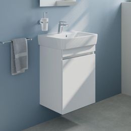 Geberit Renova Plan Handwaschbecken, evineo ineo5 evo Unterschrank B: 50 cm, 1 T&uuml;r, mit Griffmulde,, 501628001+BE0983WH,