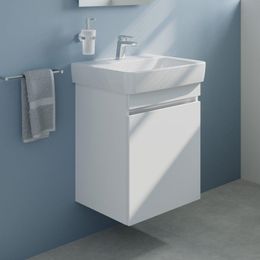 Geberit Renova Plan Waschtisch, evineo ineo5 evo Unterschrank B: 55 cm, 1 T&uuml;r, mit Griffmulde,, 501633008+BE0984WM,