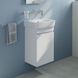 Geberit Renova Plan Handwaschbecken, evineo ineo5 evo Unterschrank B: 45 cm, 1 T&uuml;r, mit Griffmulde,, 501626001+BE0982WH,