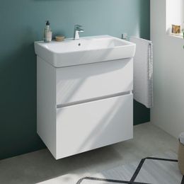 Geberit Renova Plan Waschtisch, evineo ineo5 evo Unterschrank B: 70 cm, 2 Ausz&uuml;ge, mit Griffmulde,, 501644001+BE0987WH,