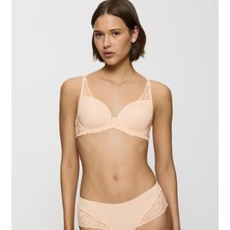 B&uuml;gel-BH Triumph "Amourette Spotlight WHP X", Damen, Gr. 75, Cup B, orange (orange highlight), Microtouch, Obermaterial: 49% Polyamid, 34% Polyester, 17% Elasthan, unifarben, BHs B&uuml;gel-BH, florales Spitzen-Design, leichte Polsterung, formende B&uuml;gel