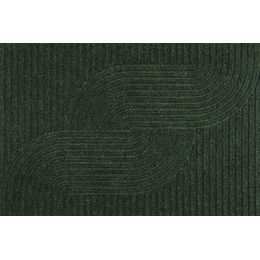 Fu&szlig;matte "Loop midnight green", gr&uuml;n, B:60cm H:8mm L:90cm, Obermaterial: 50% Polyester, 50% Polypropylen, wash+dry by Kleen-Tex, Teppiche, Fu&szlig;matte