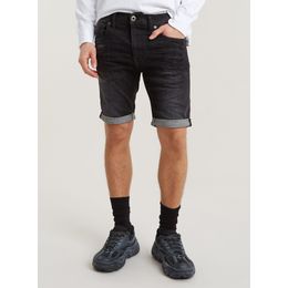 G-Star Raw 5-Pocket-Hose G-STAR "3301 Slim Denim Shorts", Herren, Gr. 26, medium aged grau, Obermaterial: 91% Baumwolle, 8% Elastomultiester, 1% Elasthan, Hosen 5-Pocket-Hose