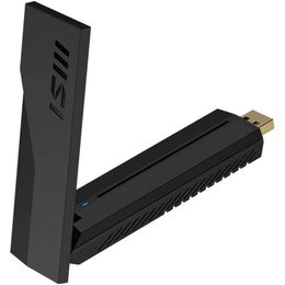 MSI USB-Adapter "BE6500 WiFi 7", schwarz, B:11,1cm H:2cm T:3,3cm, Adapter, USB-Adapter
