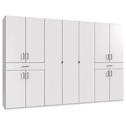 Dreht&uuml;renschrank wimex "Tibet Kleiderschrank mit sehr viel Stauraum, gro&szlig;e Farbauswahl", wei&szlig;, B:313cm H:208cm T:58cm, Holzwerkstoff, Schr&auml;nke, Dreht&uuml;renschrank, mit jeweils 2 Schubladen auf bequemer Zugriffsh&ouml;he, in 3 Breiten