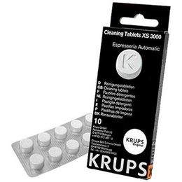 Krups Reinigungstabletten "XS3000", wei&szlig;, Reinigungsmittel, f&uuml;r alle Krups Vollautomaten, 10 St&uuml;ck, hygienische Komplett-Reinigung, Reinigungstabletten