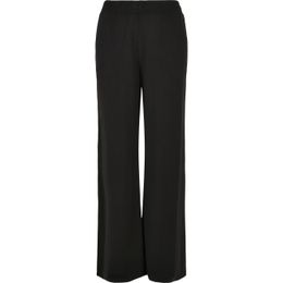 Urban Classics Damen Stoffhose "Urban Classics Damen Ladies Modal Wide Leg Pants"schwarz, Gr. L, unifarben, 77% Modal, 23% Polyester, Hosen