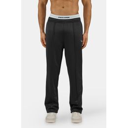Schlupfhose Pegador "Motus Track Pants", Herren, Gr. XL, N-Gr, schwarz, Web, Obermaterial: 83% Polyester, 17% Baumwolle, unifarben, regular fit lang, Hosen Schlupfhose, Materialmix, regular fit