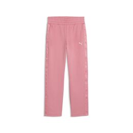 Sporthose Puma "Essentials Tape High-Waist Relaxed Jogginghose M&auml;dchen", M&auml;dchen, Gr. 116, Normalgr&ouml;&szlig;en, wild pink, Obermaterial: 32% Polyester, 68% Baumwolle. Tasche &ndash; Oben: 100% Baumwolle, relaxed fit, Hosen Sporthose