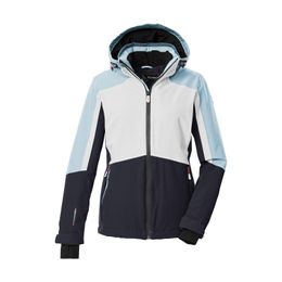 Skijacke Killtec "KSW 28 WMN SKI JCKT", Damen, Gr. 46, schwarz, Obermaterial: 100% Polyester;Futter: 100% Polyester;F&uuml;llung: 100% Polyester, Jacken Skijacke, Wasserdichte Skijacke mit Colourblock-Design und praktischen Taschen