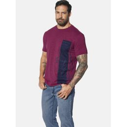 T-Shirt Jan Vanderstorm "T-Shirt BALJAN", Herren, Gr. 5XL, rot (dunkelrot), Obermaterial: 100% Baumwolle CO., Shirts T-Shirt