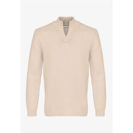Stehkragenpullover FELIX HARDY "Pullover Stehkragen", Herren, Gr. XL, beige, 100% Baumwolle, Pullover Stehkragenpullover