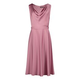 Cocktailkleid Vera Mont "Cocktailkleid mit Wasserfallausschnitt", Damen, Gr. 42, EURO, rosa (desert rose), 100% Polyester PES., Kleider Cocktailkleid