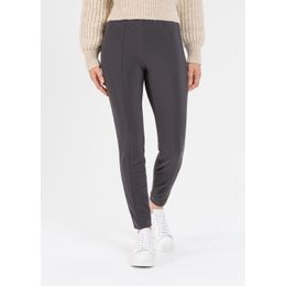 Leggings Stehmann, Damen, Gr. 34, N-Gr, grau (graphit, 920), Obermaterial: 85% Polyamid, 15% Elasthan, unifarben, regular fit kn&ouml;chellang, Hosen Leggings, mit elastischem Bund
