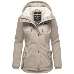 Winterjacke Marikoo "Winterjacke Bikoo", Damen, Gr. L, grau (light taupe), Obermaterial: 100% Baumwolle CO. Obermaterial: Futter: 100% Polyester PES. 100% Polyester PES., Jacken Winterjacke