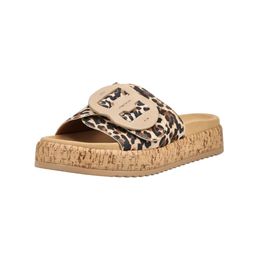 Pantolette Gabor "Gabor Pantoletten Veloursleder", Damen, Gr. 38, leopard, Veloursleder, Schuhe Pantolette