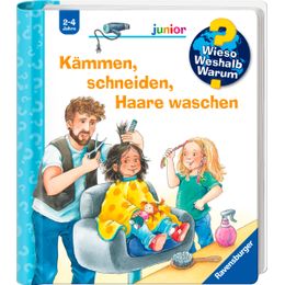 Kinderbuch Ravensburger "Wieso?Weshalb?Warum? junior, Band 79 K&auml;mmen, schneiden, Haare waschen", bunt, B:18cm H:19,7cm, B&uuml;cher, Kinderbuch, Made in Europe