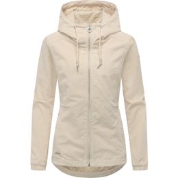 Cordjacke Ragwear "Cordjacke Dankka Cordy YOUMODO", Damen, Gr. M, beige (ecru), Obermaterial: 98% Baumwolle CO. 2% Elasthan EL. Obermaterial: Futter: 100% Polyester PES., Jacken Cordjacke