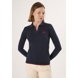Polokragenpullover FELIX HARDY "Strickpullover mit Rollkragen", Damen, Gr. M, navy, 100% Baumwolle, Pullover