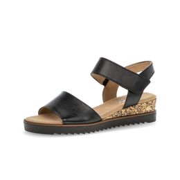 Plateausandaletten Gabor "Plateau Sandale", Damen, Gr. 37,5, schwarz, Schuhe