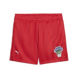 Sporthose Puma "Super Puma Shorts Jungen", M&auml;dchen, Gr. 152, Normalgr&ouml;&szlig;en, for all time rot, Obermaterial: 100% Polyester. Tasche &ndash; Oben: 100% Polyester, bedruckt, regular fit, Hosen Sporthose