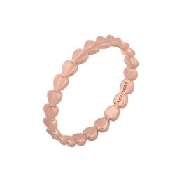 CAI Fingerring CA&Iuml; "925/- Sterling Silber ros&eacute;vergoldet Herz Stacking" Gr. 18,5, rosa (rot), Fingerringe, Damen, 058 (18,5), Silber 925 (Sterlingsilber), Fingerring
