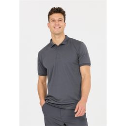 Langarm-Poloshirt WHISTLER "Felox V2", Herren, Gr. S, dunkelgrau, 100% Polyester, unifarben, normal, ohne Ausschnitt, Shirts, Komfort