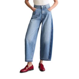 Marc O'Polo Relax-fit-Jeans MARC O'POLO DENIM "mit Ananasblattfasern", Damen, Gr. 28, L&auml;nge 32, medium blau, Obermaterial: 86% Baumwolle, 14% Polyester aus Faserresten, unifarben, relaxed fit kn&ouml;chelfrei, Jeans
